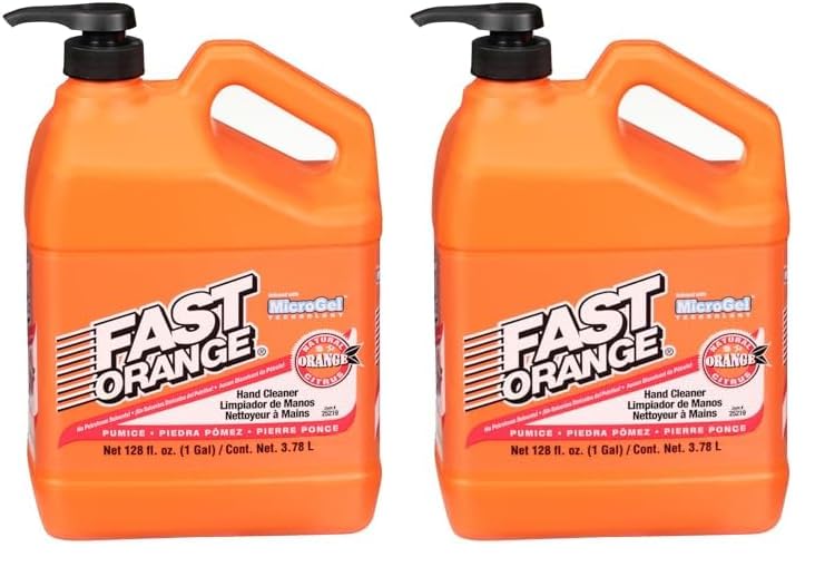 Fast Orange Permatex 25219 Pumice Lotion Hand Cleaner with Pump, 1 Gallon (Pack of 2)