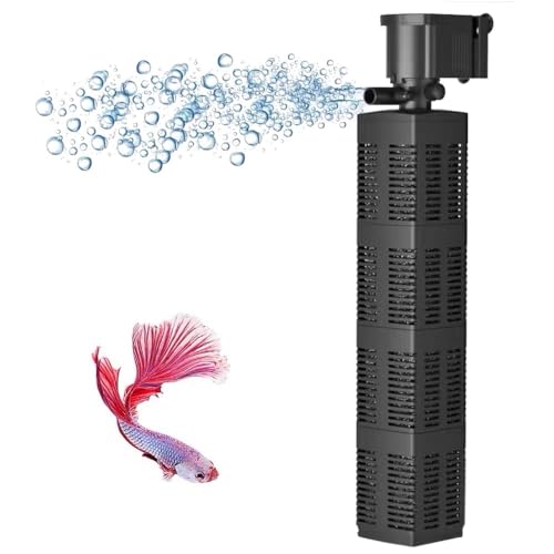 660 GPH Submersible Aquarium Internal Filter Pump for (Up to 220 Gallon) Fish and Turtle Tank and Pond with Chemical, Physical, and Biological Filtration