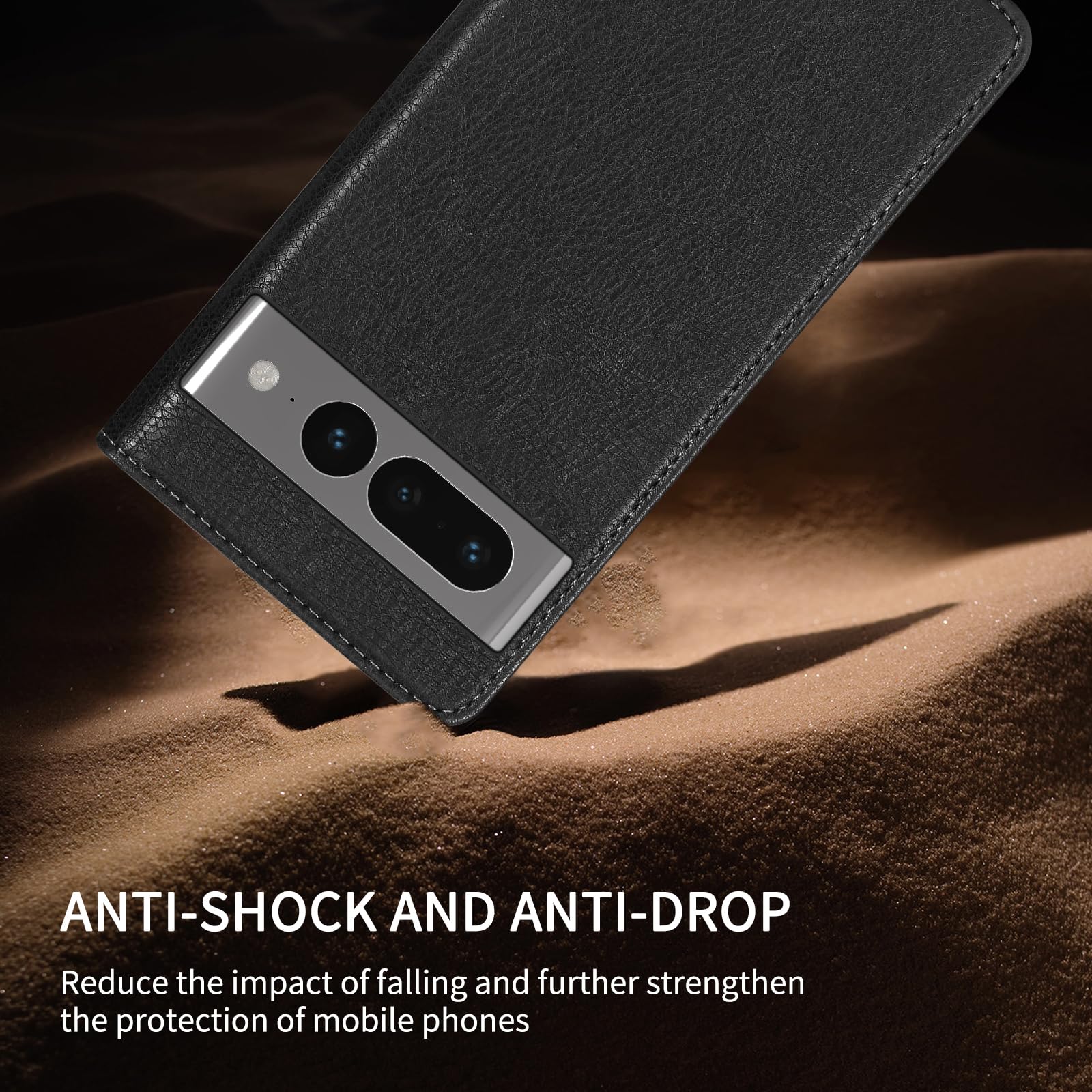 Neiye for Google Pixel 7 Pro Wallet Case with [RFID Blocking] Card Slot Stand Strong Magnetic Flip Fold Leather Protective Phone Case for Google Pixel 7 Pro Case Wallet(6.7 inch-Black)