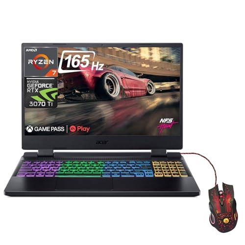 acer Nitro 5 Gaming Laptop 2023 Newest, 15.6" Display, AMD Ryzen 7 6800H(Beat i9-11950H) up to 4.7GHz, NVIDIA GeForce RTX 3070 Ti, 32GB DDR5 RAM, 1TB SSD, Wi-Fi 6E, Backlit Keyboard, Windows 11 Home