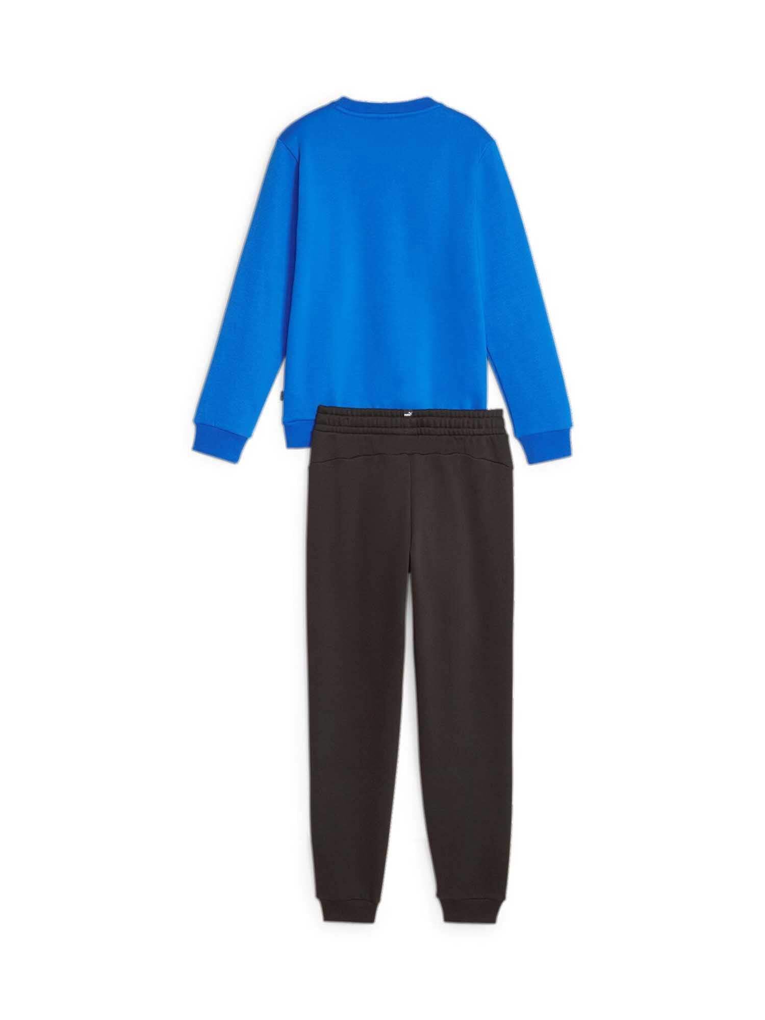 PUMA Sweat Suit Youth Boys Fleece Athletic Tracksuit Set (US, Age, 7 Years, 8 Years, Blue/Black)
