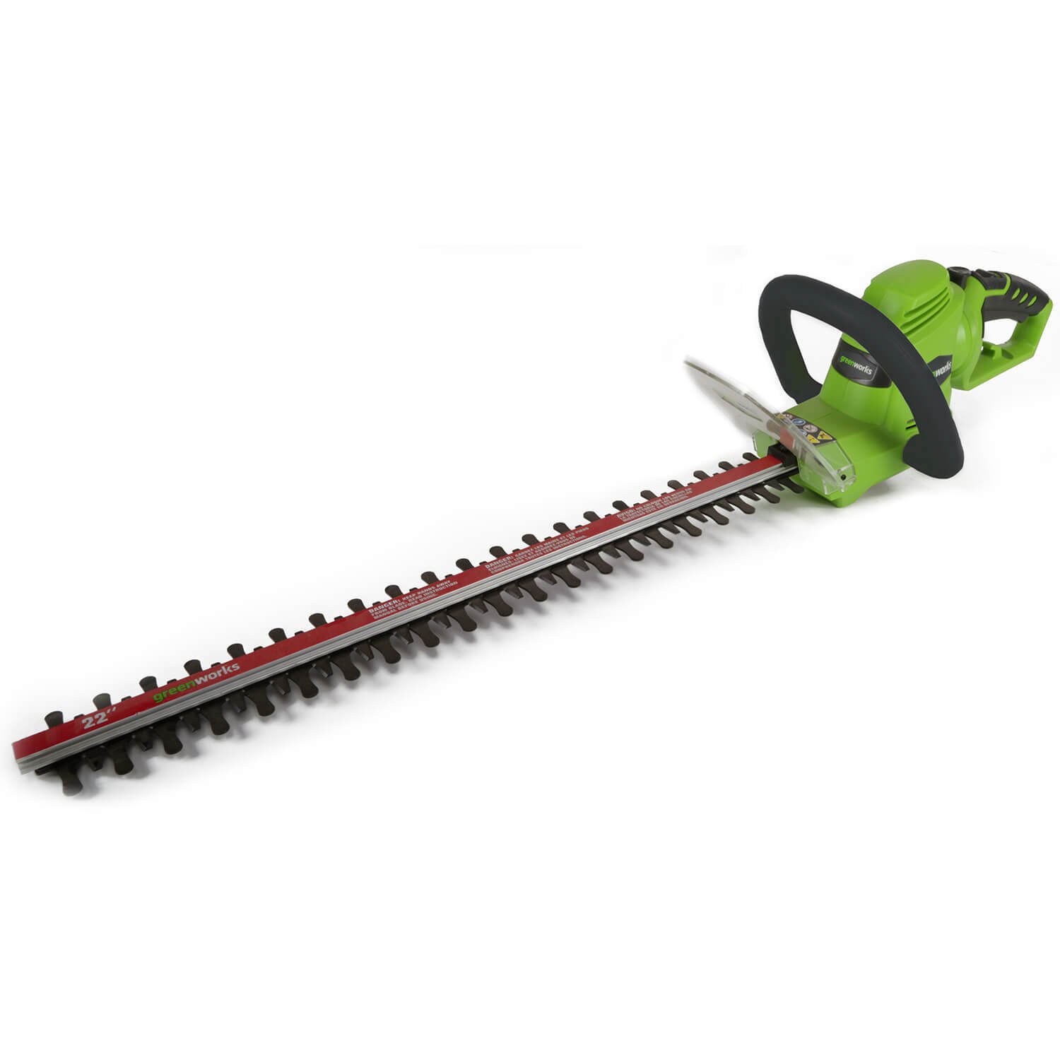 Greenworks 4 Amp 22" Corded Electric Dual-Action Hedge Trimmer & 10 Amp 18-Inch Corded String Trimmer (Attachment Capable), 21142