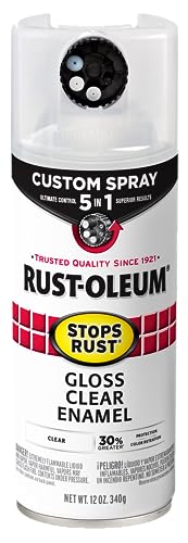 Rust-Oleum 376885 Stops Rust Custom Spray 5-in-1 Spray Paint, 12 oz, Gloss Clear