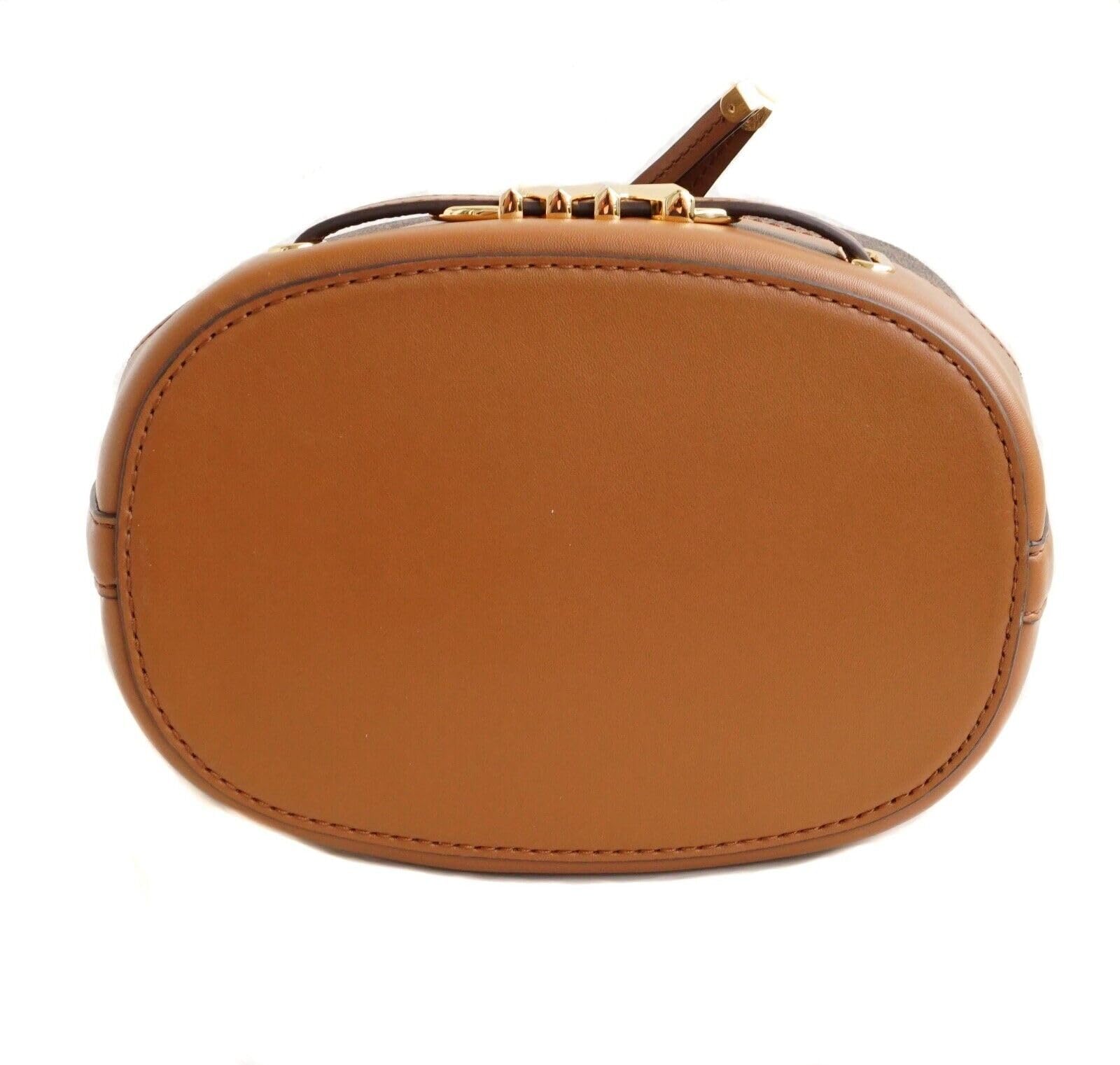 Michael Kors Reed Medium Belt Bucket Crossbody Handbag Brown MK Signature