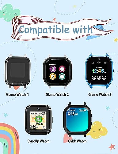 Khxriypha 2 pack Nylon Gizmo Watch Band Replacement for Kids,Compatible with Verizon Gizmo Watch 3 2 1 Gabb/T-Mobile SyncUP Kid Watch,20mm Braided hook & Loop Camo Wirstband for Boys Girls child