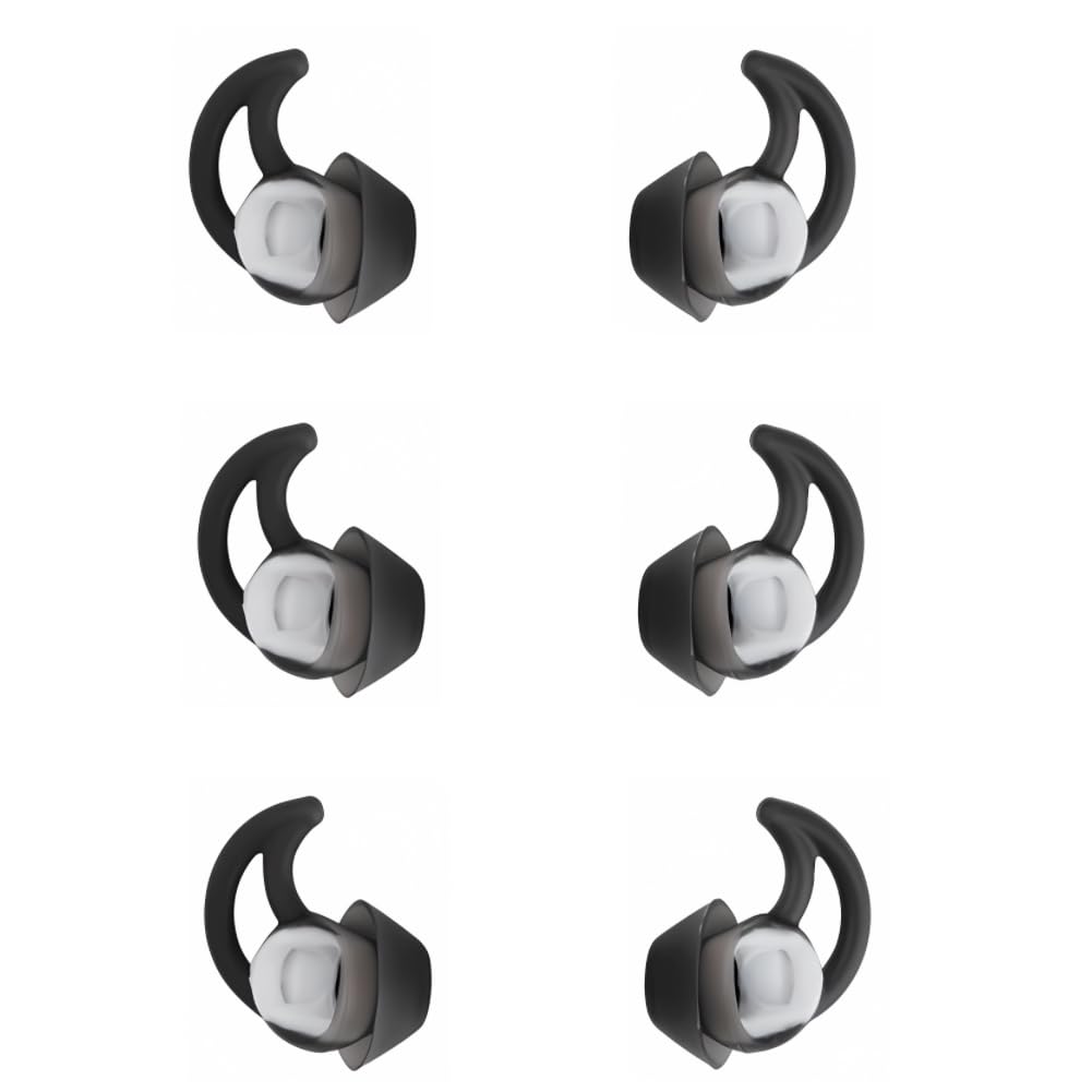 SNHTLS Silicone Replacement Ear Tips Ear Buds Tips Eargels Compatible with Bose Qc20 Qc30 IE2 SoundSport IE3 SIE2i Earbuds Replacement Tips Eartips for Earbuds 3 Pairs S Size
