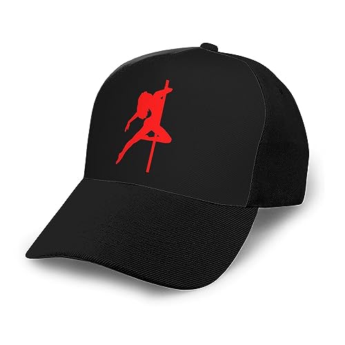Pole Dancer Stripper Baseball Cap Adjustable Size for Running Workouts and Outdoor Activities All Seasons Trucker Hat Black