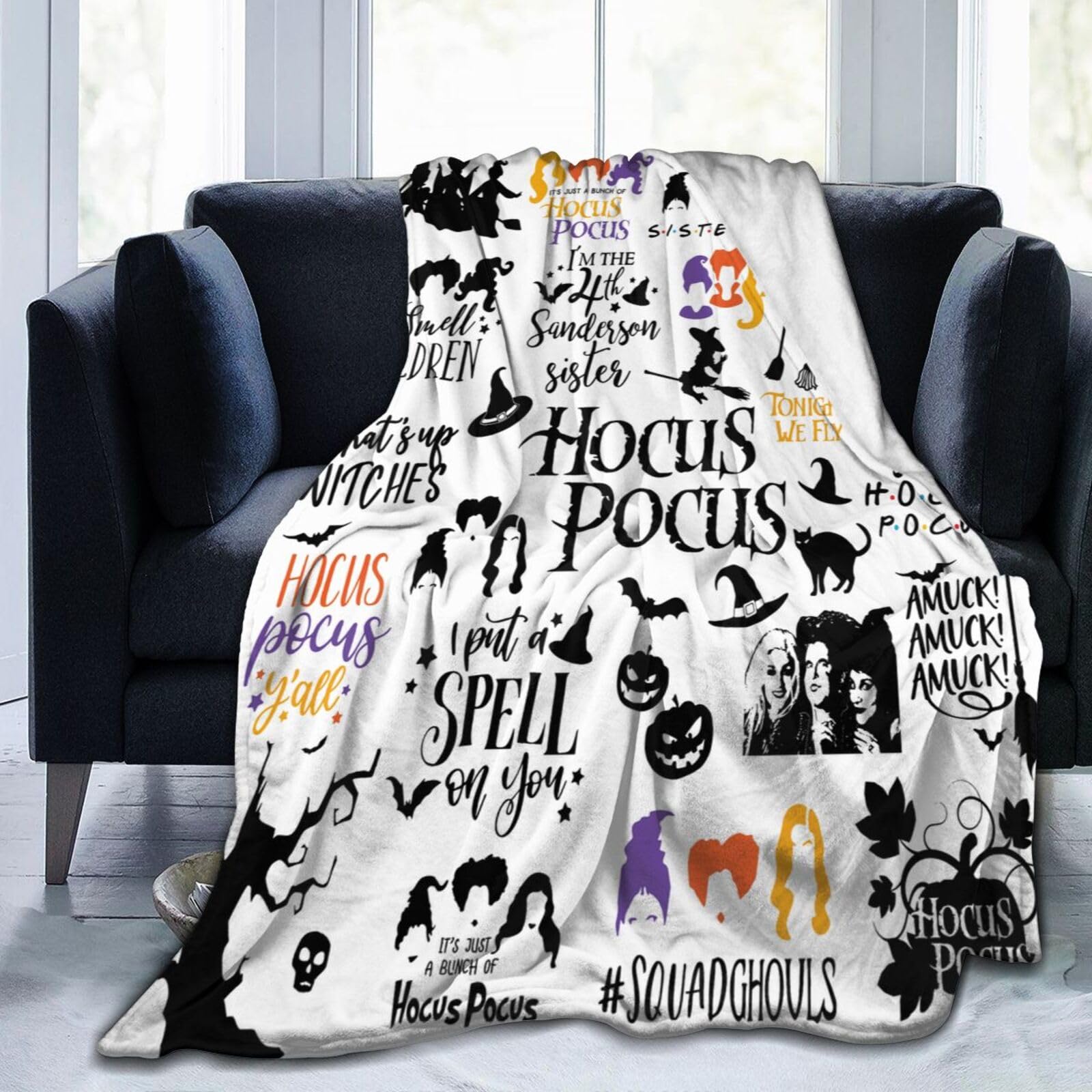 podi Halloween Throw Flannel Fleece Blankets Sofa Comfort Warm Flannel Throw Blankets for Bed Living Room 50"x40"