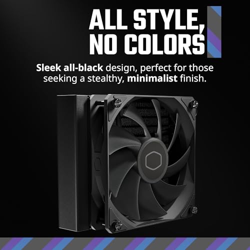 Cooler Master 120L Core Close-Loop AIO Liquid Cooler, R7|i5 Gen S Dual Chamber Pump, 120mm PWM, 120mm Radiator, White Lighting, AMD Ryzen AM5|4, Intel LGA 1851|1700 Platform