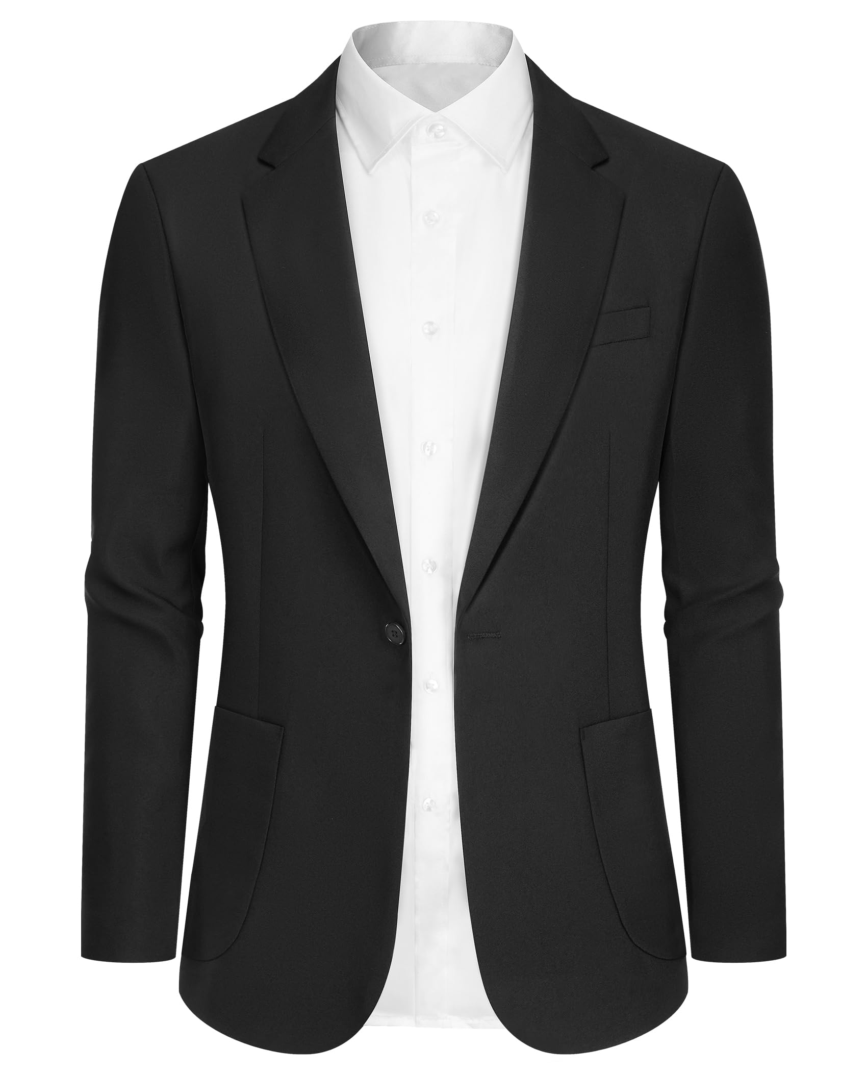 Lion Nardo Linen Blazer for Men Slim Fit Suit Jackets for Men Lightweight Blazer Jacket Men's Prom Suits Sports Coats Black