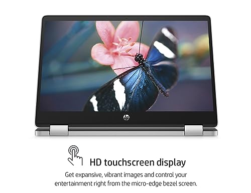 HP Chromebook X360 14b 14/inch HD 2-in-1 Touchscreen(Intel Celeron N4500,4GB RAM,128GB Storage(64GB eMMC + 64GB SD Card),Webcam)Home&Education Laptop,13.5-Hr Battery Life,IST SD Card,Chrome OS Silver