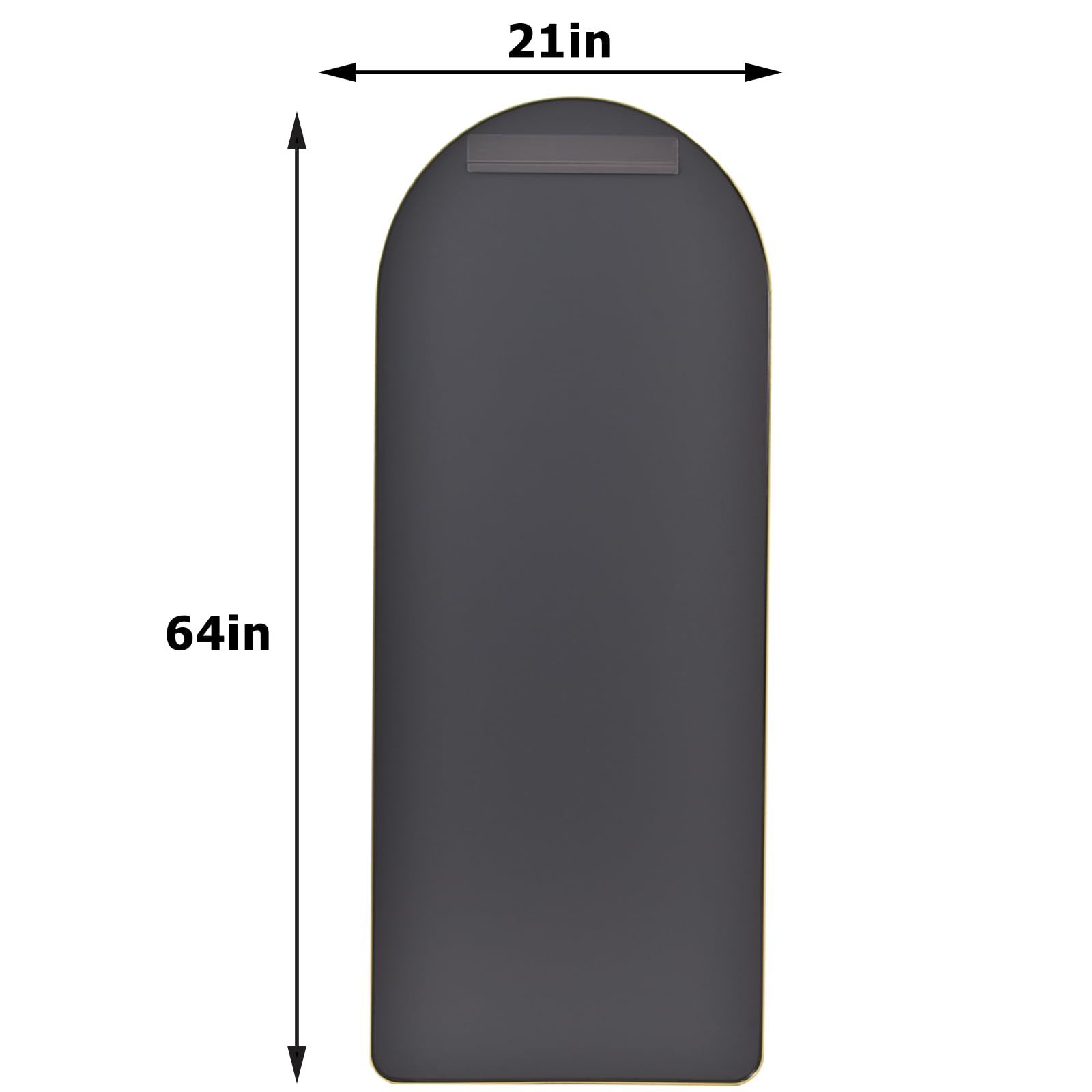 XRAMFY 65"x22" Arched Full Length Mirror, Black Metal Framed Bathroom Floor Mirror,Wall Mirror,Leaning Hanging for Home and Living Room