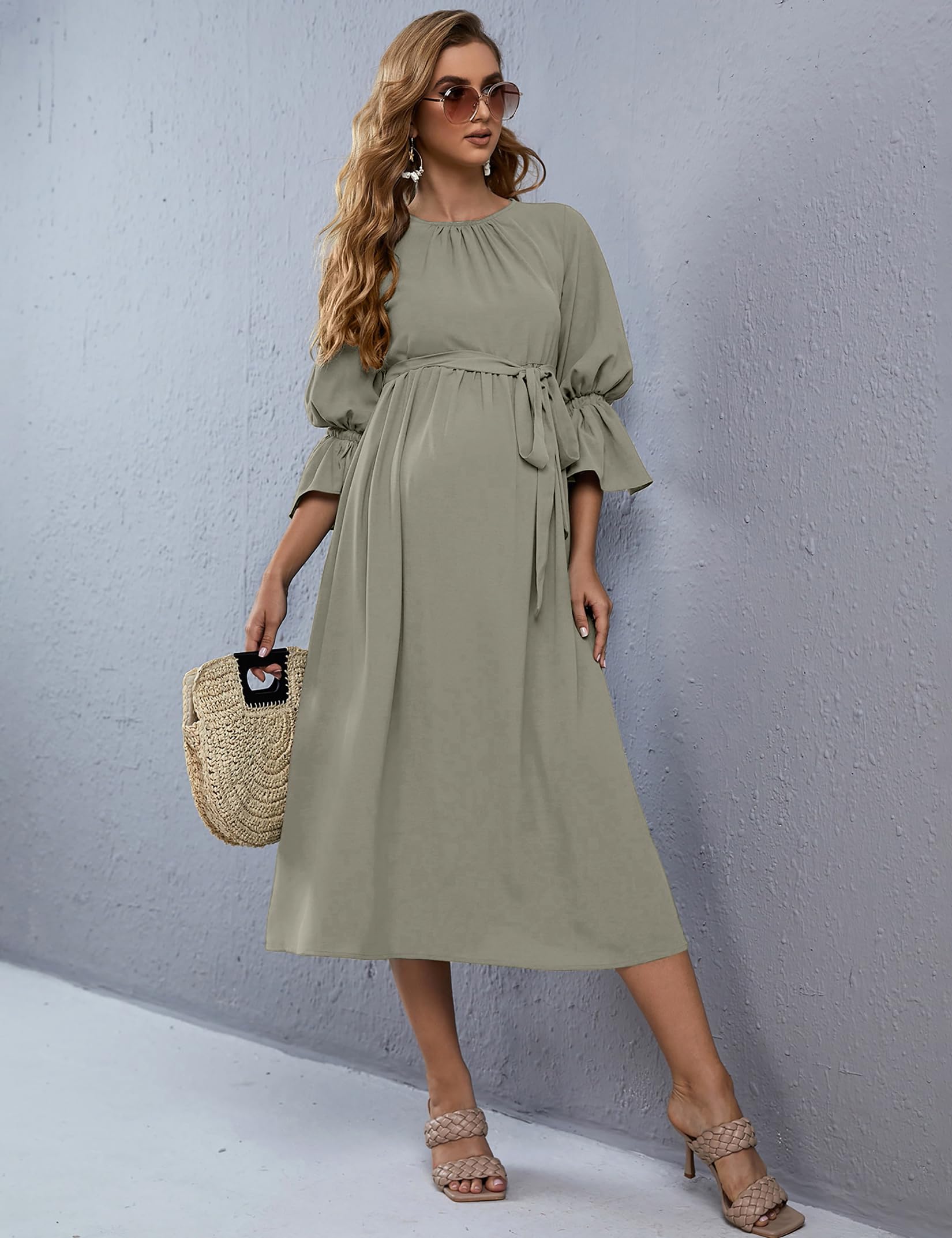 FUNJULY Women's Casual, LongOlive