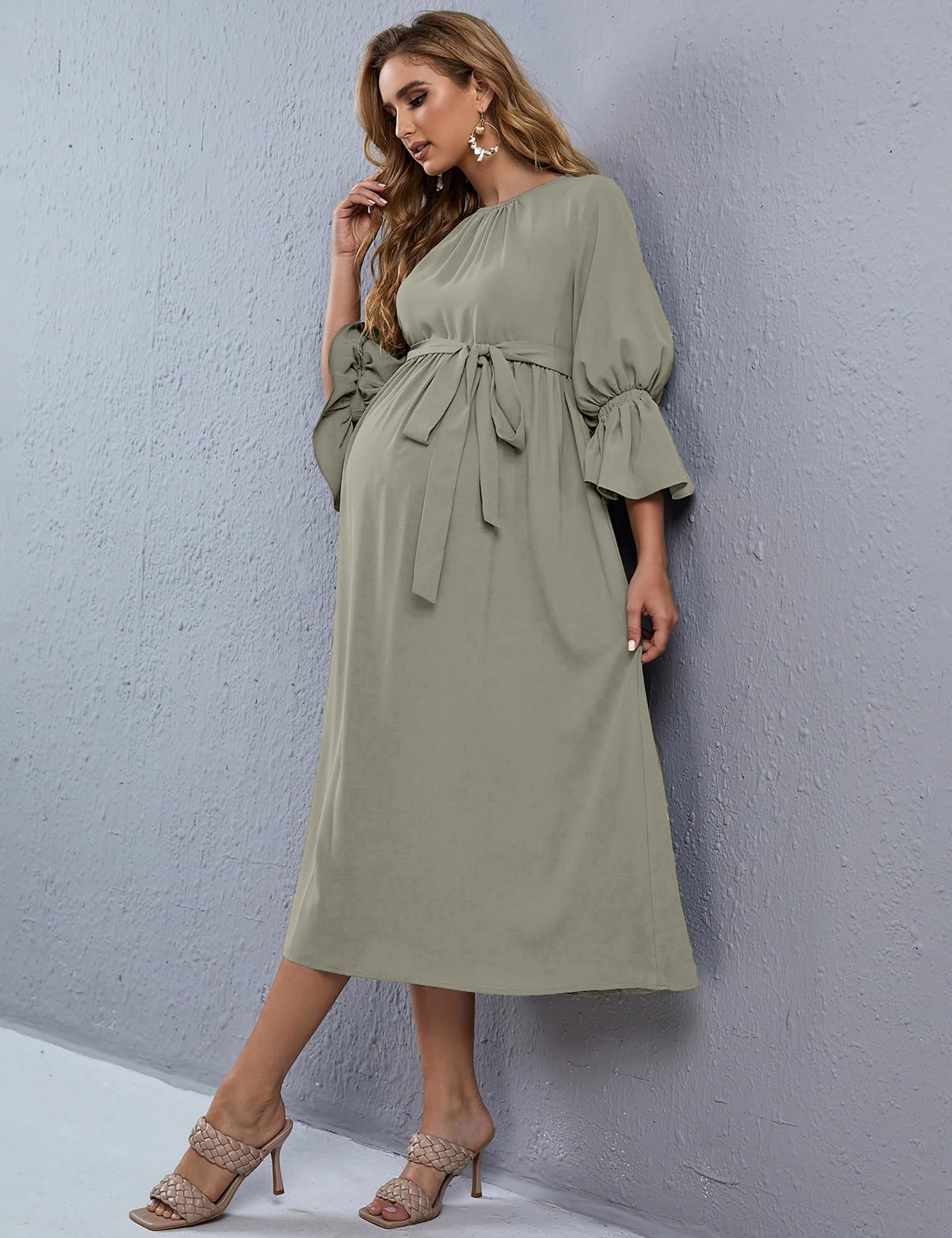 FUNJULY Women's Casual, LongOlive