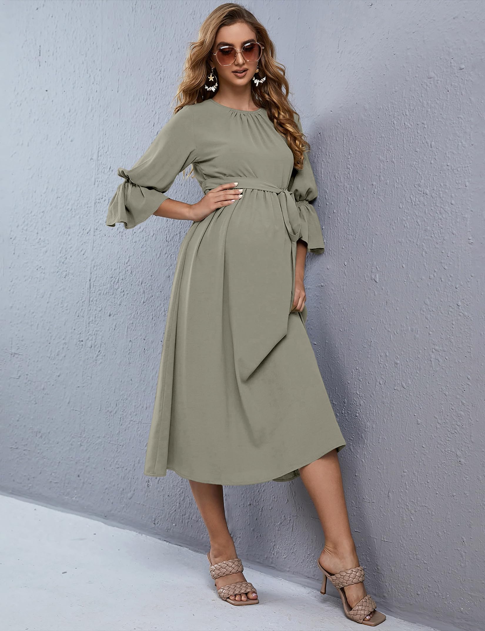 FUNJULY Women's Casual, LongOlive