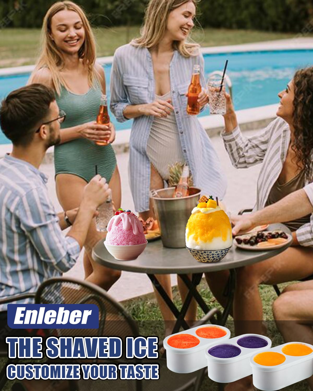 Ice Cube Tray with Lid - Easy-Release Silicone, Ice Trays for Freezer Ice Cube Mold for Shaved Ice, BPA-F ree (White)