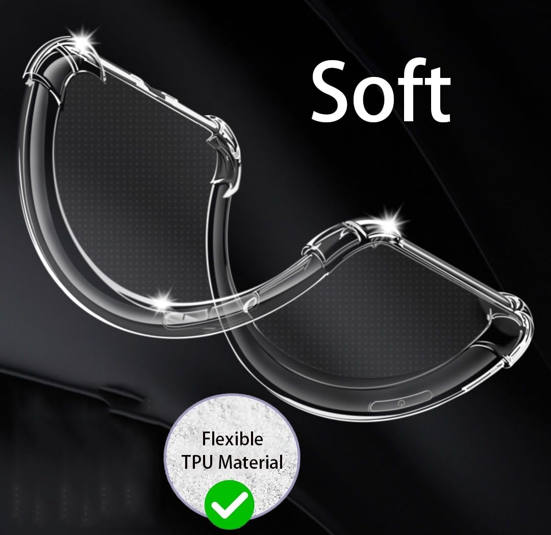 USTIYA Case for Oppo A78 4G Clear TPU Four Corners Protective Cover Transparent Soft