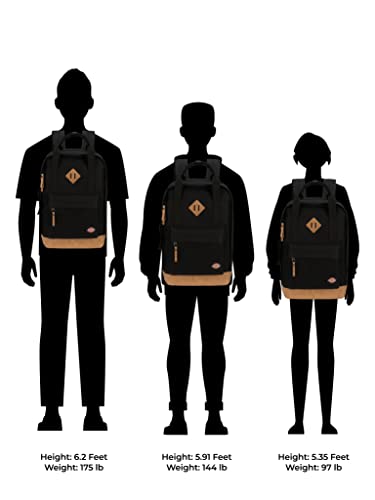 Dickies Brooklyn Backpack for School Classic Logo Water Resistant Casual Everyday Bookbag with Carry Handles for Travel, Fits 15 Inch Notebook (Black)