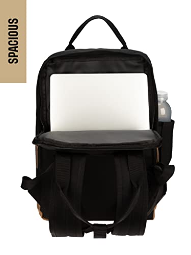 Dickies Brooklyn Backpack for School Classic Logo Water Resistant Casual Everyday Bookbag with Carry Handles for Travel, Fits 15 Inch Notebook (Black)