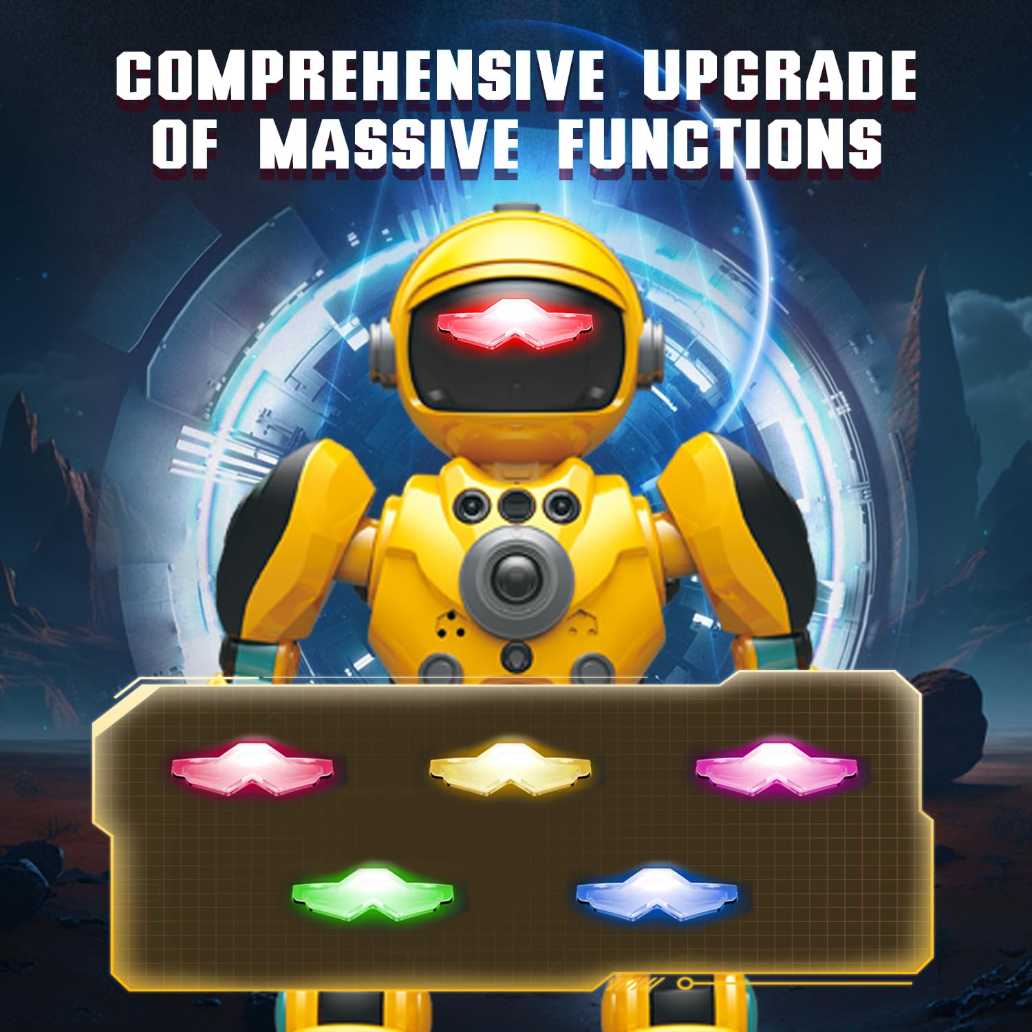 RC Robot Toys for Kids Ages 3 4 5-7 Year Old Magic Record Voice Function, Remote Control Robots Toy for Boys and Girls Programmable Music Dance Interactive Warrior Robo Birthday Gift for Toddler