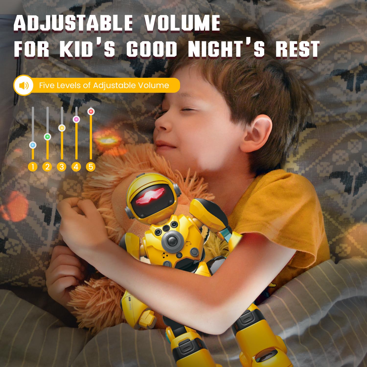 RC Robot Toys for Kids Ages 3 4 5-7 Year Old Magic Record Voice Function, Remote Control Robots Toy for Boys and Girls Programmable Music Dance Interactive Warrior Robo Birthday Gift for Toddler