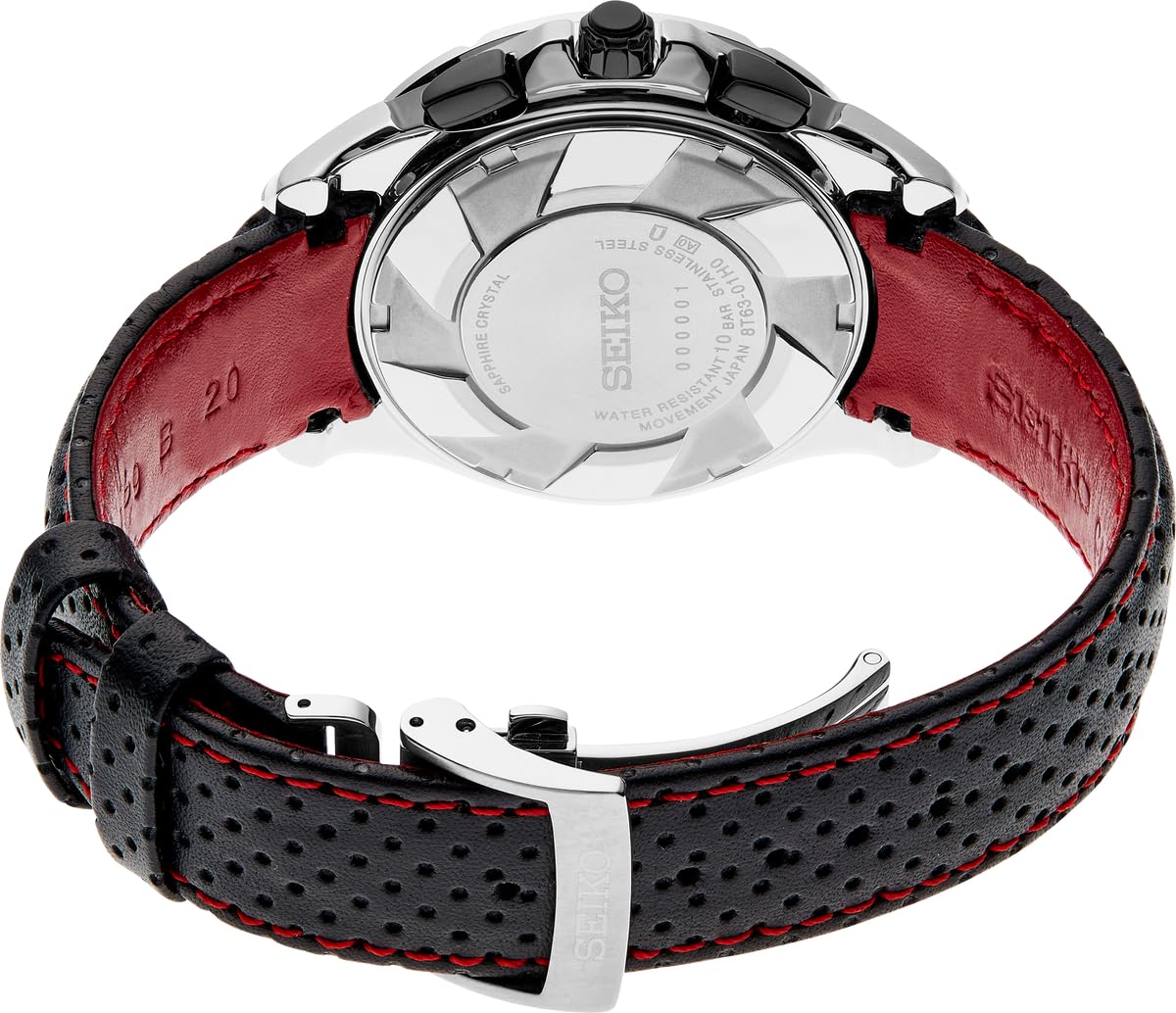 SEIKO Coutura Red Chronograph Leather Watch SSB435