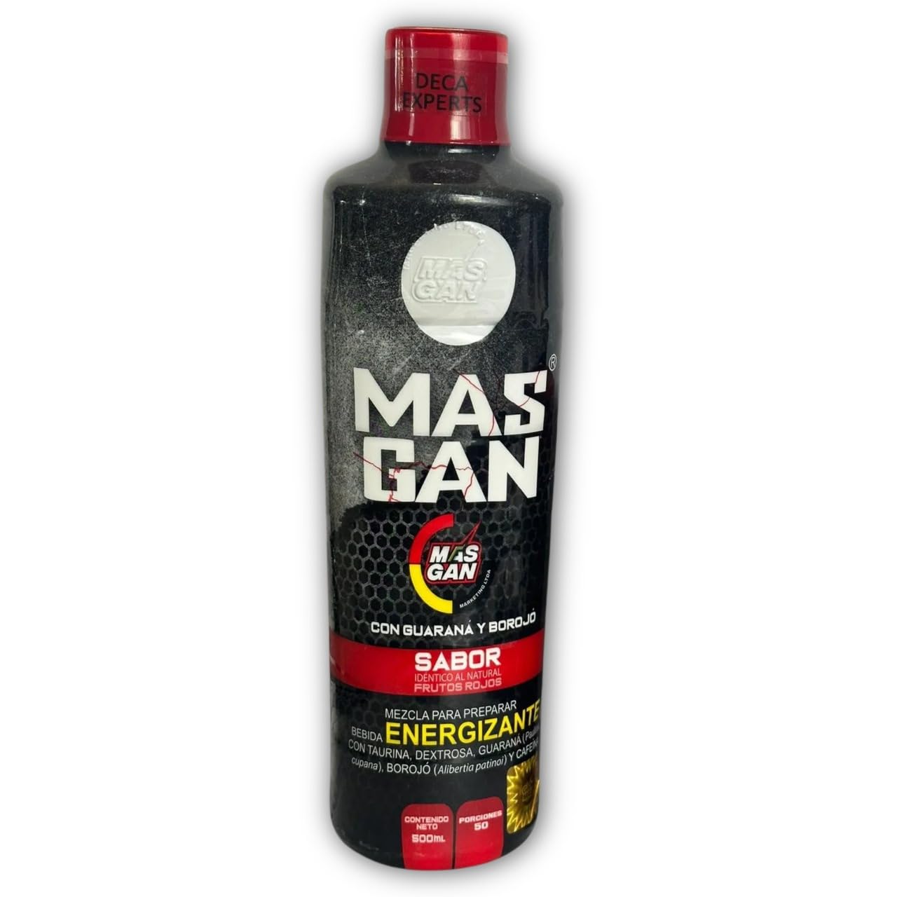MasGan Energy Drink - Pack of 2. 1 of 500ml / 16.9oz & 1 of 100ml - 3.38 oz.