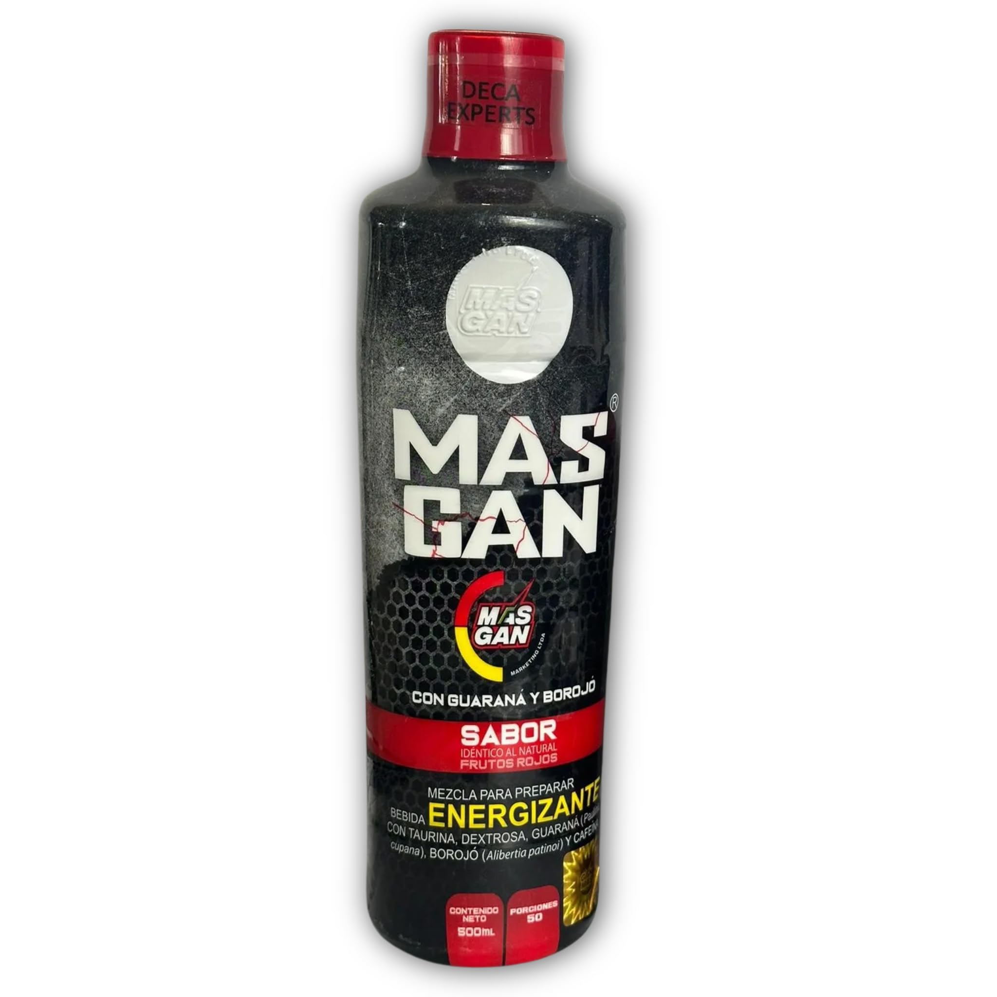 MasGan Energy Drink - Pack of 2. 1 of 500ml / 16.9oz & 1 of 100ml - 3.38 oz.