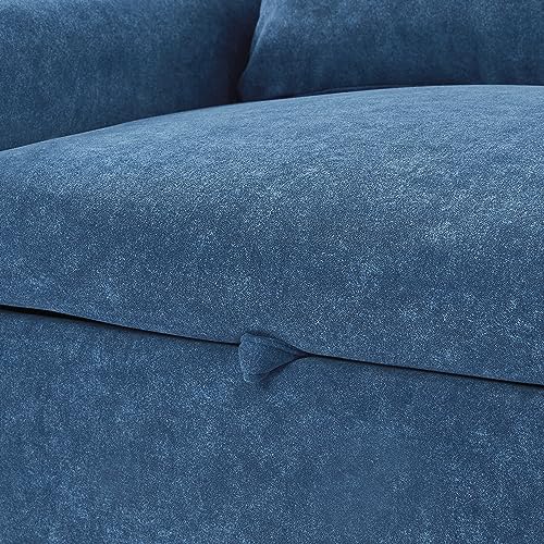 FANYE Twin Blue Microfiber W/Pillows, Pockets, 55.1"