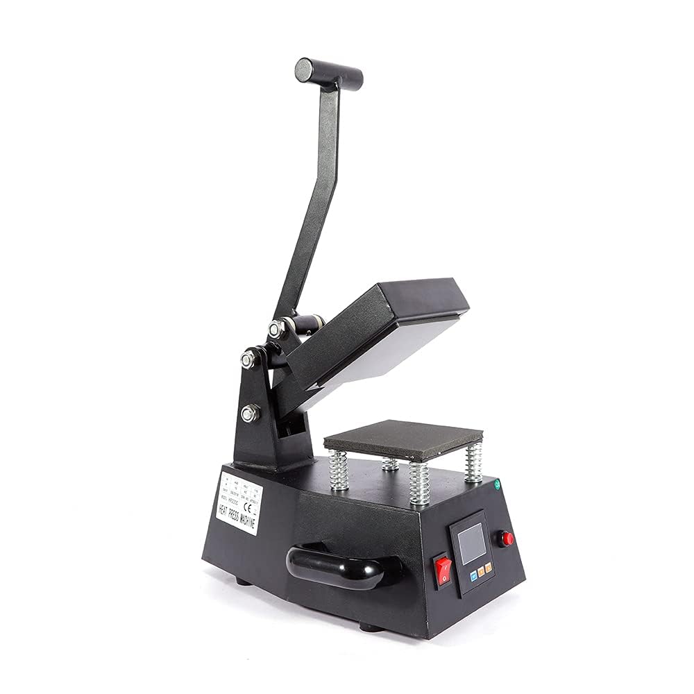 Heat Press Machine, 110V Digital Press Single Heater 600W Small Digital Label Heat Press Machine T-Shirt Logo Printing for Transfer Stickers Labels DIY Logo, 0-250℃