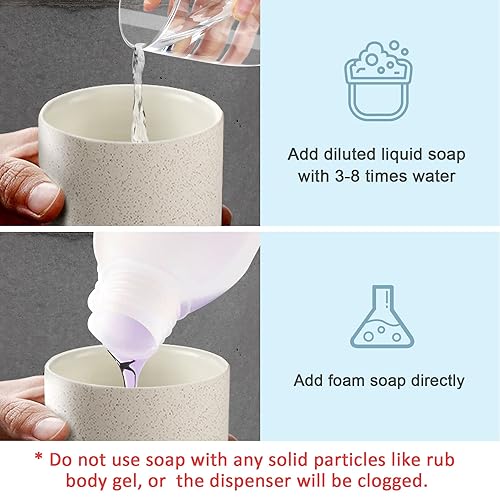 Rolilink Foaming Soap Dispenser, Ceramic Hand Soap Dispenser