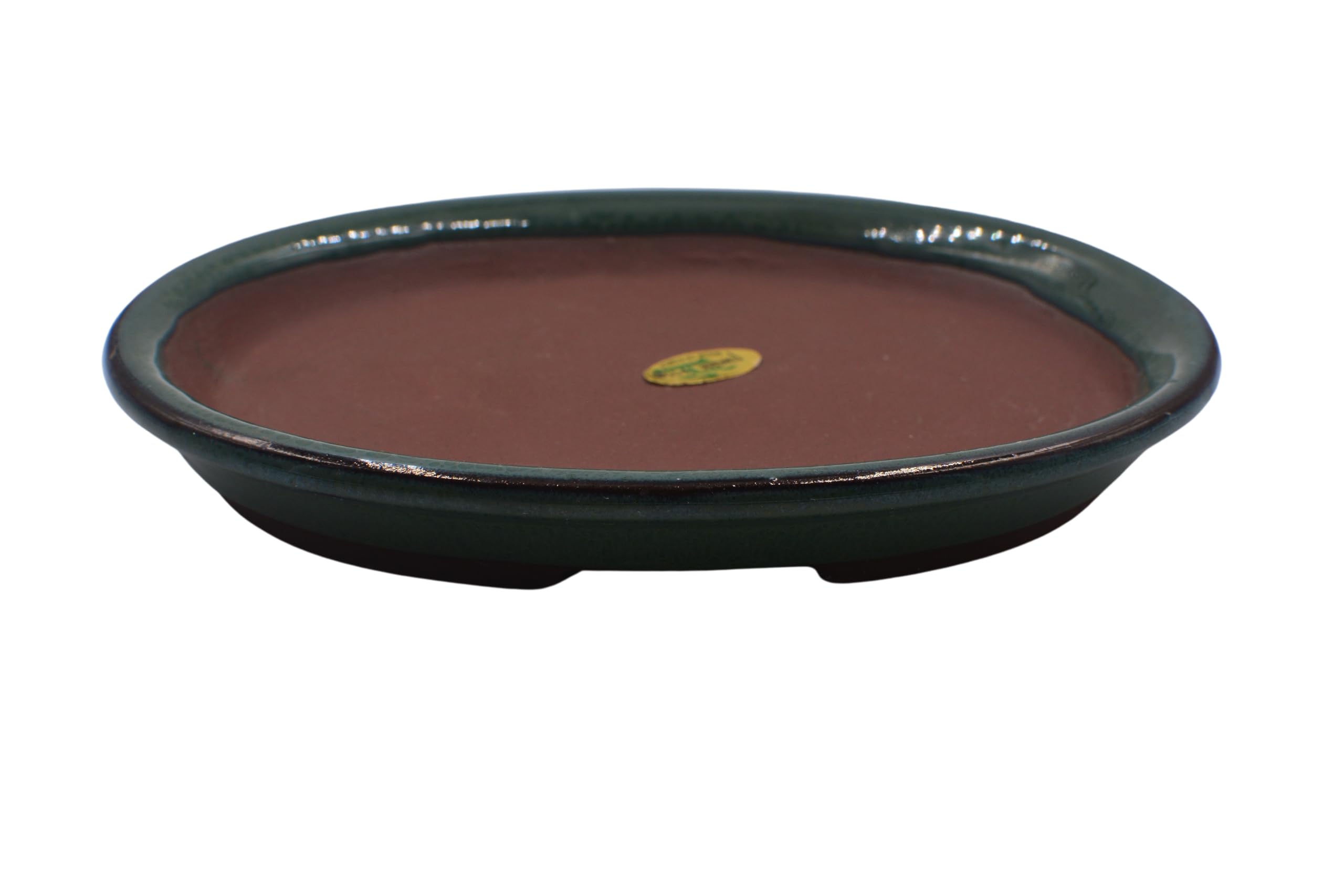 Aven's Serenity Garden 6.5" Korean Oval Humidity Tray Glazed Ceramic Plate Tongrae Pot