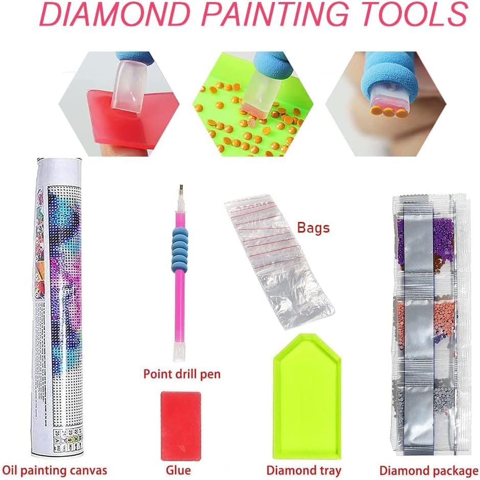 Nativity Scene Diamond Paintings Kits for Adults, Christmas Jesus was Born Diamond Art Kits Full Drill Diamond Dots Paint with Diamonds Gem Arts and Crafts for Beginner Home Religious Wall Decor