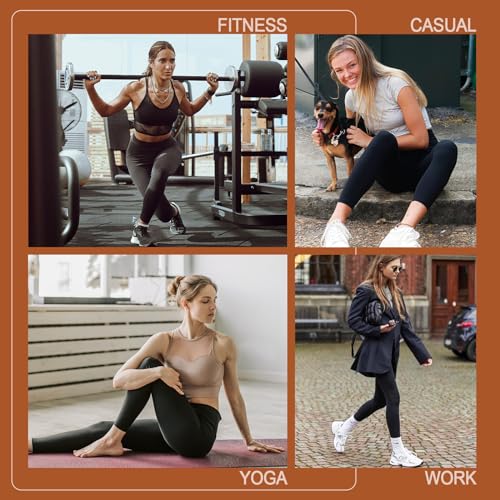 Hi Clasmix 3 Pack Leggings for Women Tummy Control - Buttery Soft Yoga Pants High Waist No See-Through Running Gym Workout Legging Black/Black/Black