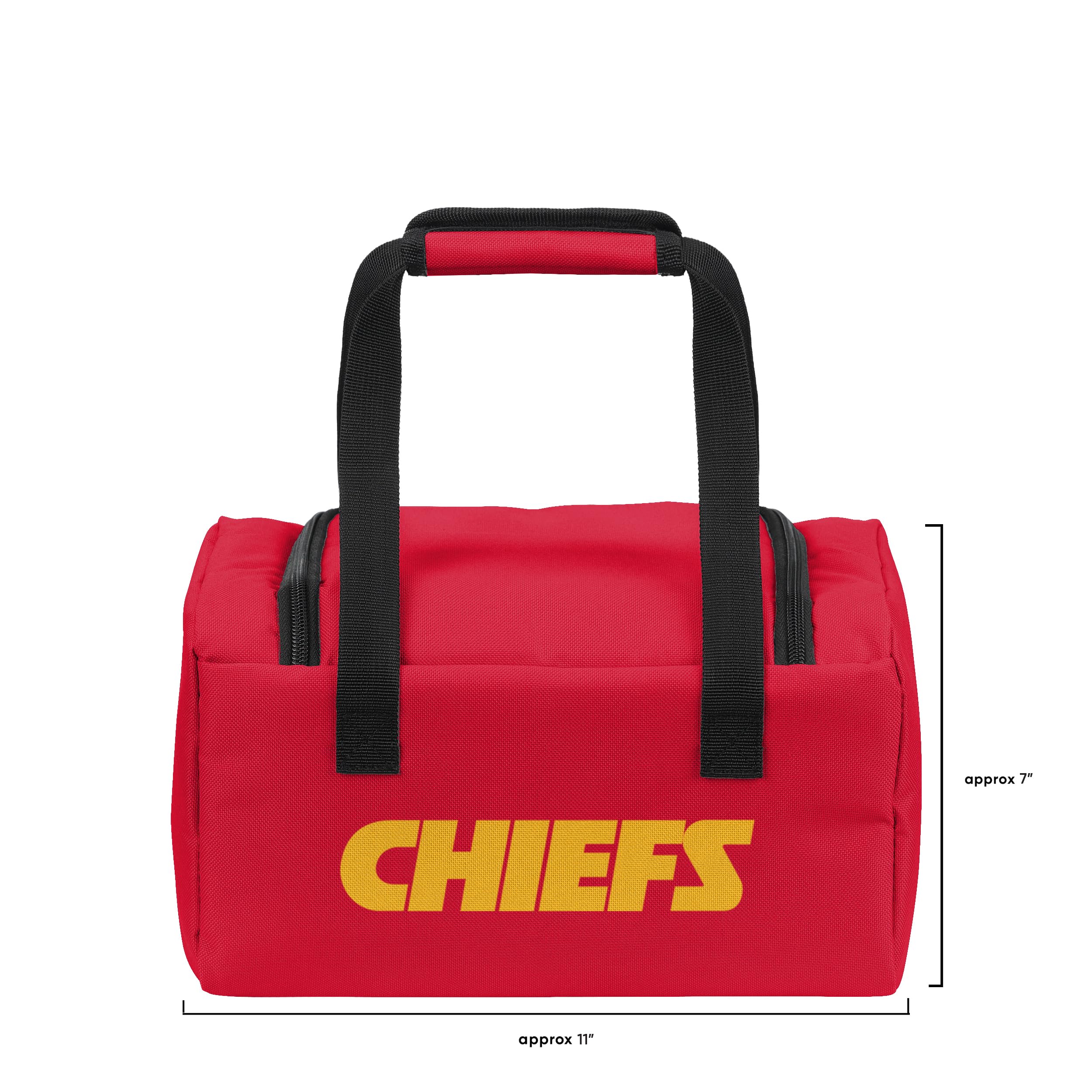 FOCO - NFL Officially Licensed Team Logo Dual Compartment Insulated Lunch Box Cooler Duffel Bag (Patrick Mahomes - Kansas City Chiefs)
