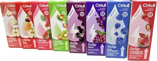 Flavors Cartriges LifeSip, GoSip and FitSip With Electrolytes and Vitamins, No Sugar, Hydrate & Energy, Mixed Flavors Cartridges, Drink Mix, 8-Pack