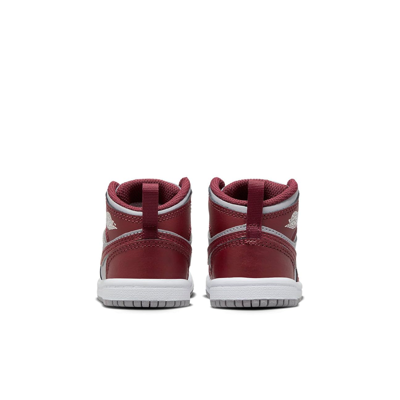 Jordan Toddler Air Jordan 1 Mid Retro Basketball Shoes Cherrywood Red Cement Grey White Sneakers (us_Footwear_Size_System, Toddler, Numeric, Medium, Numeric_10)