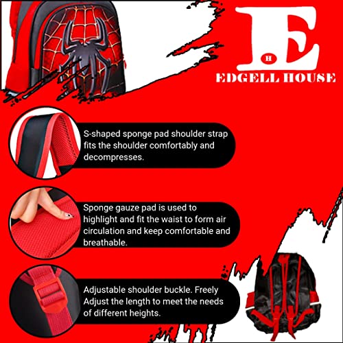 EDGELL HOUSE Childrenās Spiderman Backpack and Digital Bracelet Set for Kids Marvel Spidey Backpack with LED Spider-man Bracelet Spiderman cloth School Backpack School bag for boys and girls