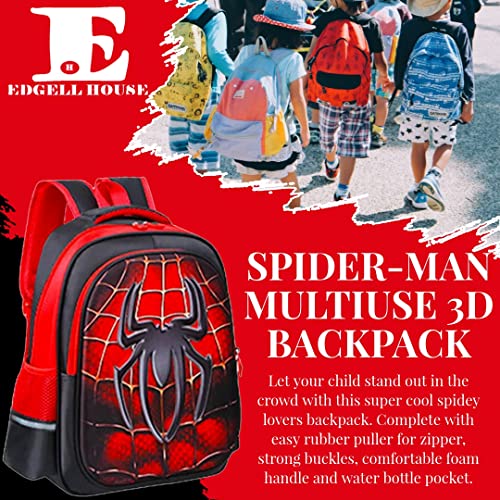 EDGELL HOUSE Childrenās Spiderman Backpack and Digital Bracelet Set for Kids Marvel Spidey Backpack with LED Spider-man Bracelet Spiderman cloth School Backpack School bag for boys and girls