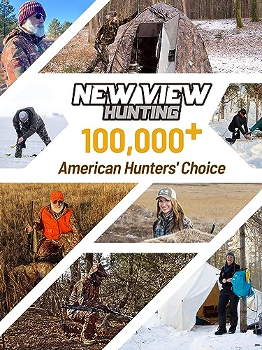 NEW VIEW Men's Heated Jacket with 10000mAh Battery Pack,Electric Heated Coat Rechargeable for Winter Outdoors Hunting Fishing