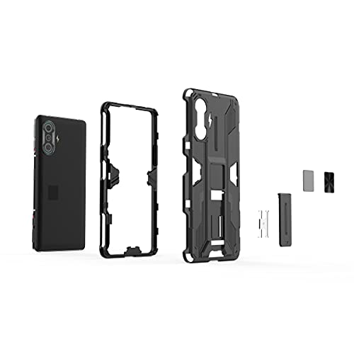 Compatible with Redmi K40 Gaming 5G Case,Shockproof Case Compatible with Xiaomi Redmi K40 Gaming 5G Case 2 in 1 Protective Cover Black