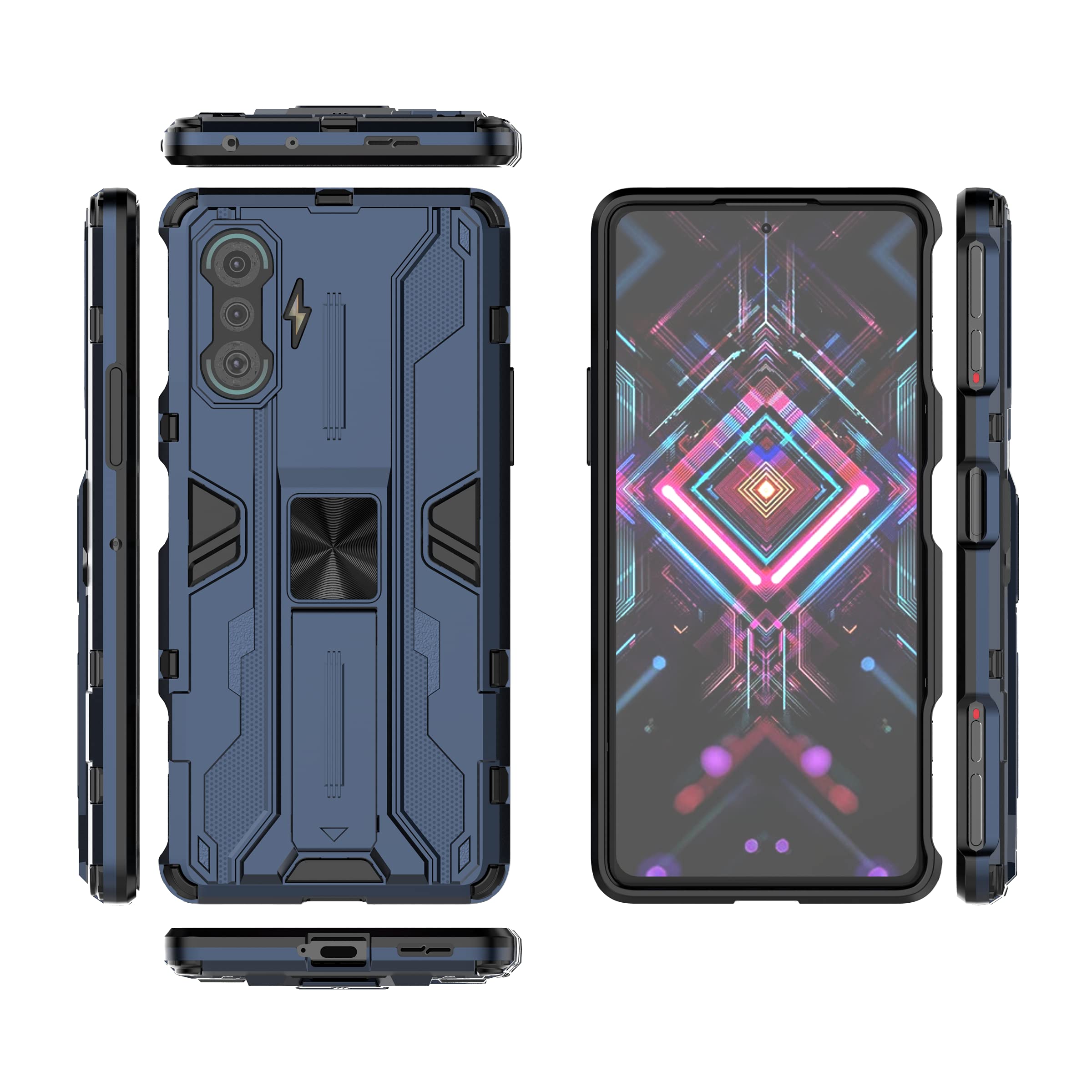 Redmi K40 Gaming 5G 2 in 1 Protective Cover - Shockproof Case - Blue