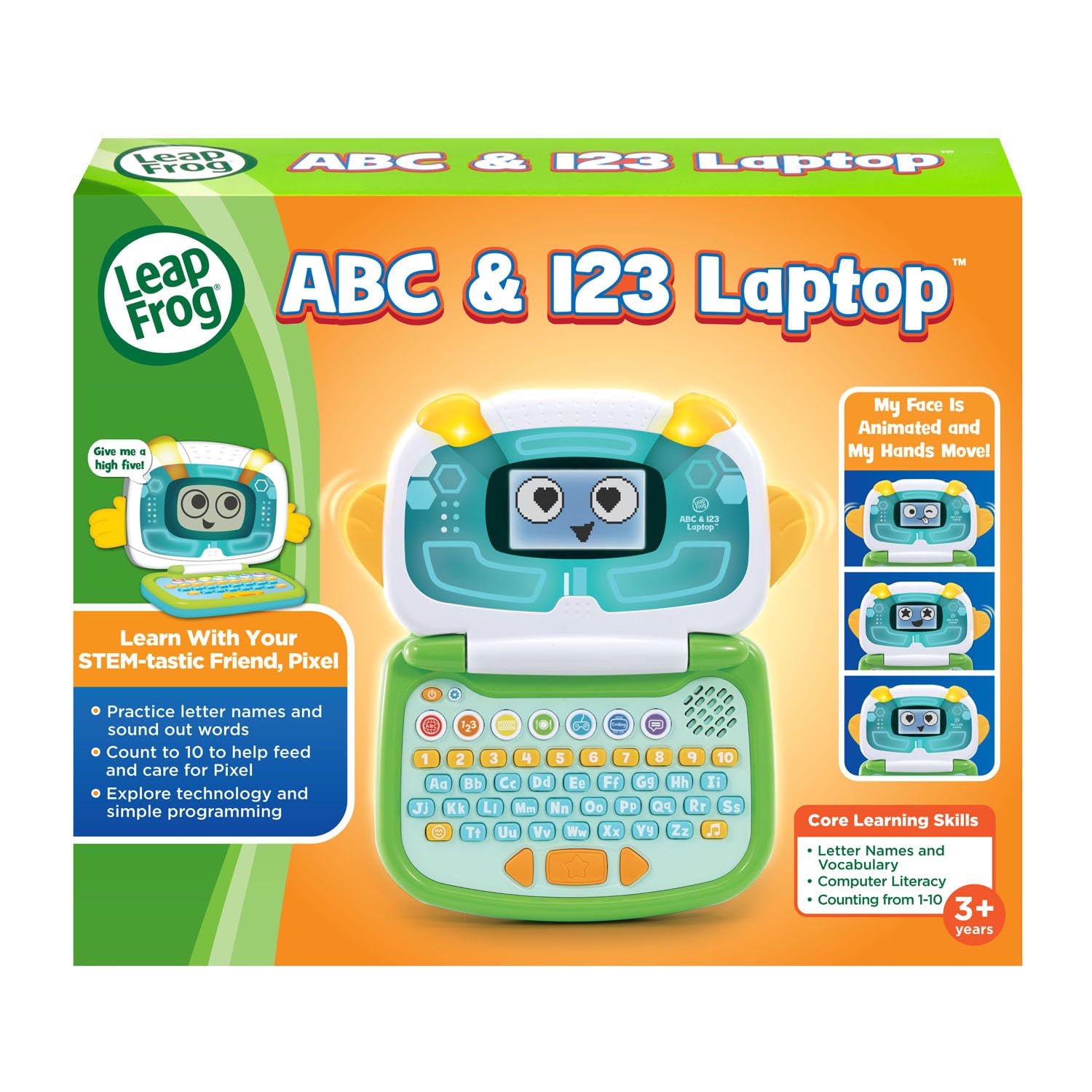 LeapFrog ABC and 123 Laptop for Preschoolers Ages 3-7 Years, Green
