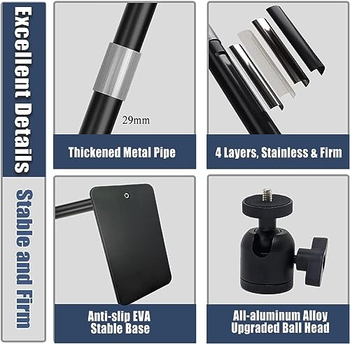 Projector Stand, Projector Floor Stand Mount Adjustable Height 16-50 Inch (Include Ball Head) Universal Projector Stand Behind Sofa Bed 360° Rotation Compatible with XGIMI AuKing Anker and Other