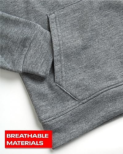 Reebok Boys' Sweatsuit Set - 2 Piece Fleece Hoodie Sweatshirt and Jogger Sweatpants (4-12), Size 8, Dark Grey Heather