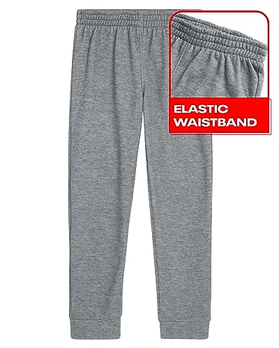 Reebok Boys' Sweatsuit Set - 2 Piece Fleece Hoodie Sweatshirt and Jogger Sweatpants (4-12), Size 8, Dark Grey Heather