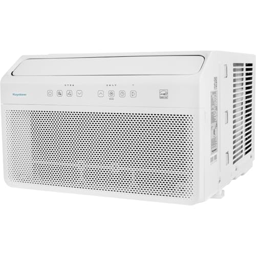 Keystone Energy Star 8,000 BTU Window Mounted Inverter Air Conditioner with Quiet, High Efficiency Operation and Remote, Window AC Unit for Apartment, Living Room, Medium Rooms up to 350-Sq.Ft.