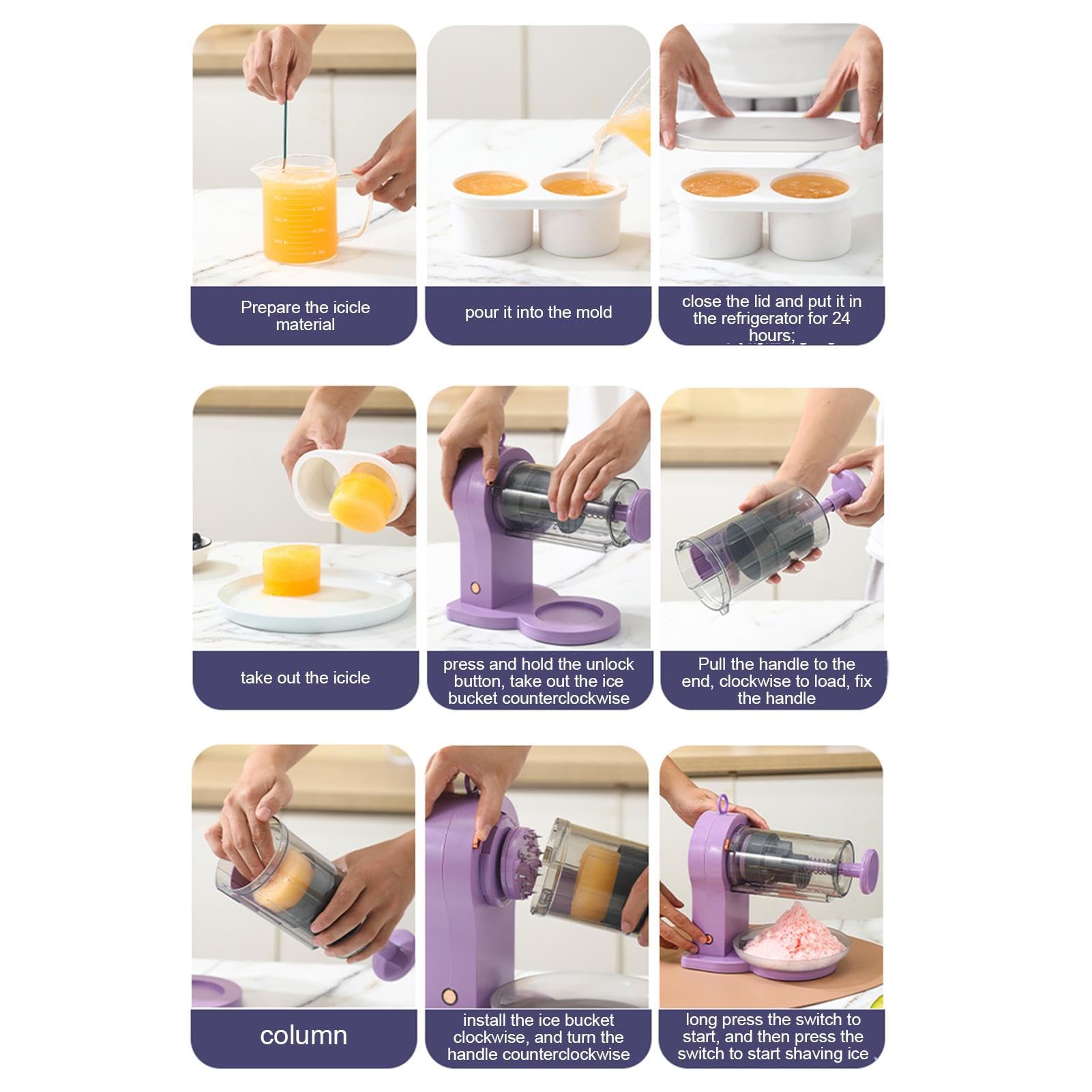 Electric Shaved Ice Machines, Crush Ice Maker, Shaved Ice Maker, Snow Cone Machine For Party, Smoothie Machine For Home And Commercial Use With 2 Ice Cube Trays Easy To DIY Snow Cone Syrup At Home