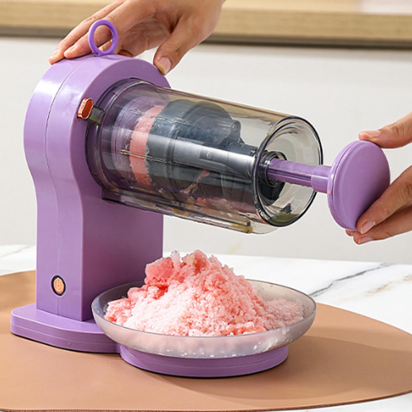 Electric Shaved Ice Machines, Crush Ice Maker, Shaved Ice Maker, Snow Cone Machine For Party, Smoothie Machine For Home And Commercial Use With 2 Ice Cube Trays Easy To DIY Snow Cone Syrup At Home