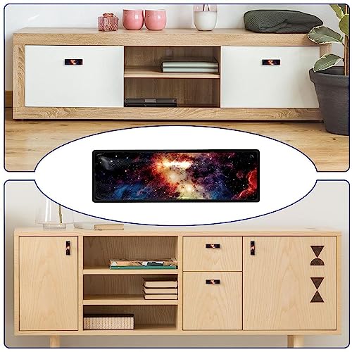 4 Pack 3.6In Double Holes Handles Pulls, Galaxy Planet Print Decorative Kitchen Cabinet Dresser Drawer Closet Cupboard Door Handles Pulls for Home Bedroom Bathroom